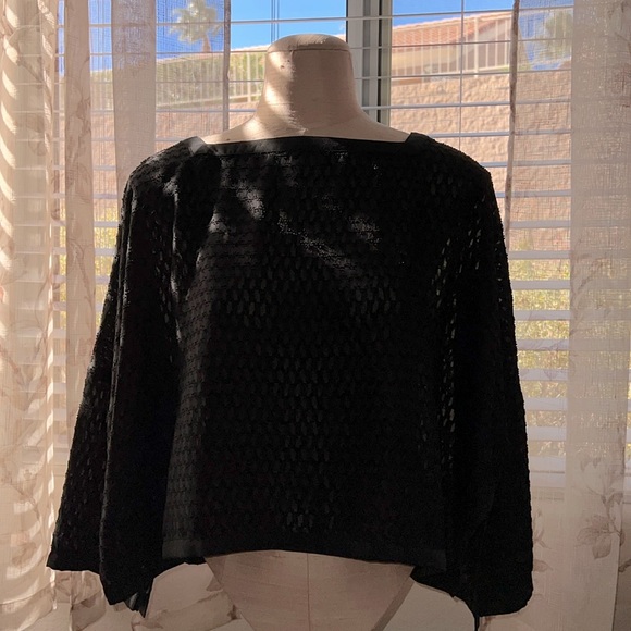 Marla Wynn Layers | Tops | Nwot Marla Wynne Layers Black Semisheer Top ...